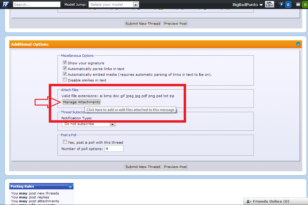 How To Insert Images Into A New Thread Read On The FIAT Forum