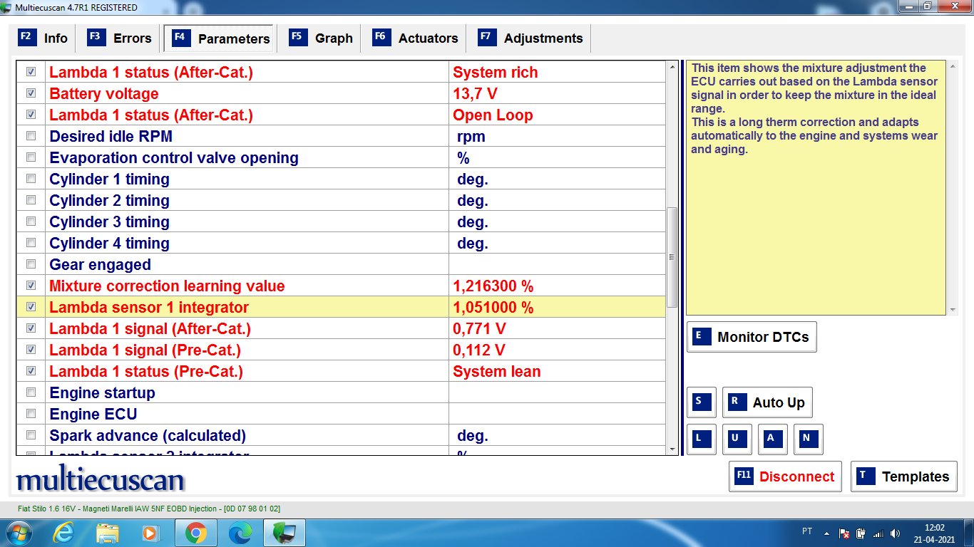 multiecuscan screenshot | The FIAT Forum